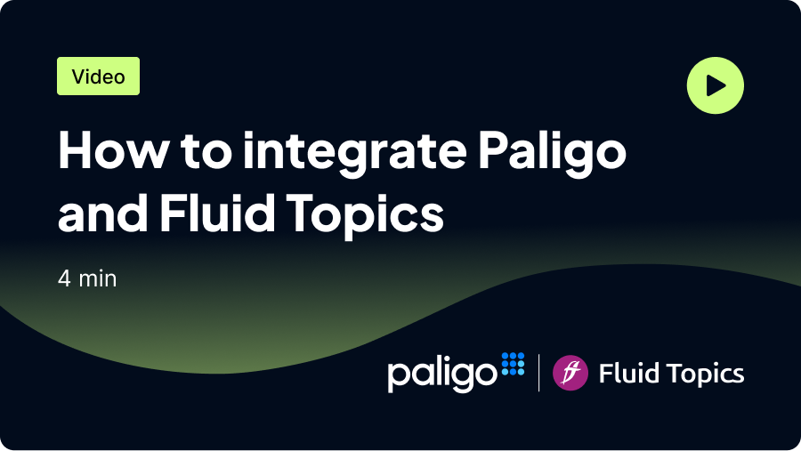 How to Integrate Paligo and Fluid Topics - Fluid Topics